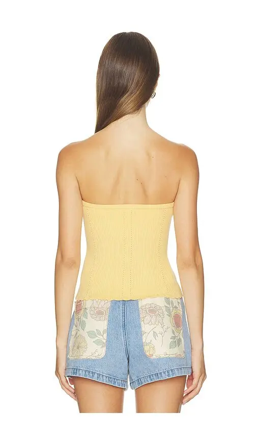 Paige Valentina Braided Knit Tube Top - Yellow