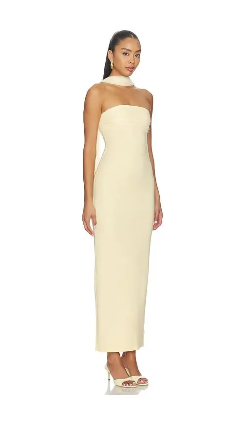 Superdown Maxi Dress With Scarf - Yellow