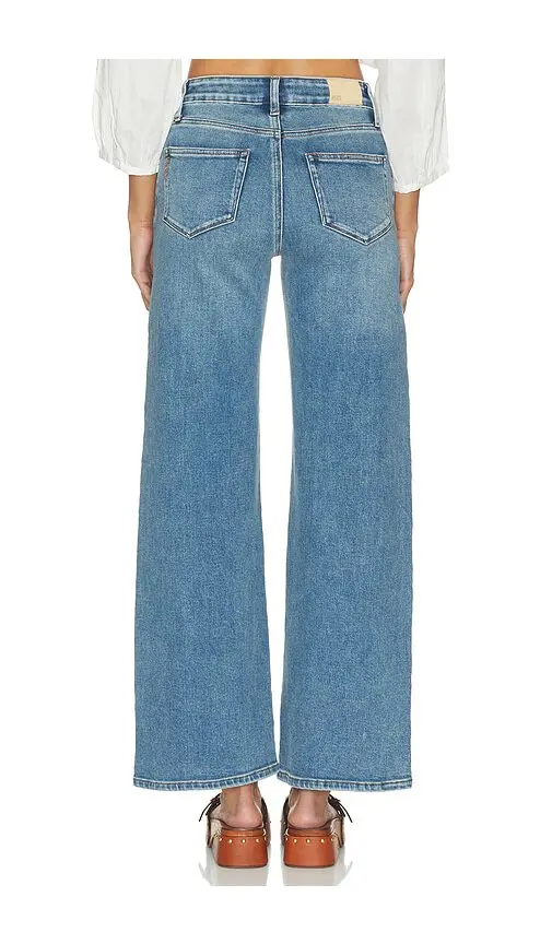Paige Anessa Wide Leg Jeans With Rounded Stitch Pockets