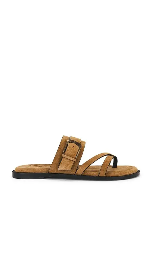 Free People Belted Cross Strap Suede Sandal