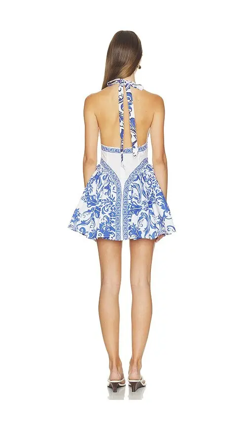 BANANHOT Alecia Dress Printed Halterneck Mini