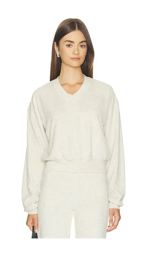 Eterne Cropped V-neck Sweatshirt