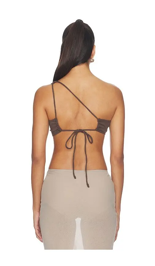 OW Asymmetrical One-shoulder Top With Back Tie