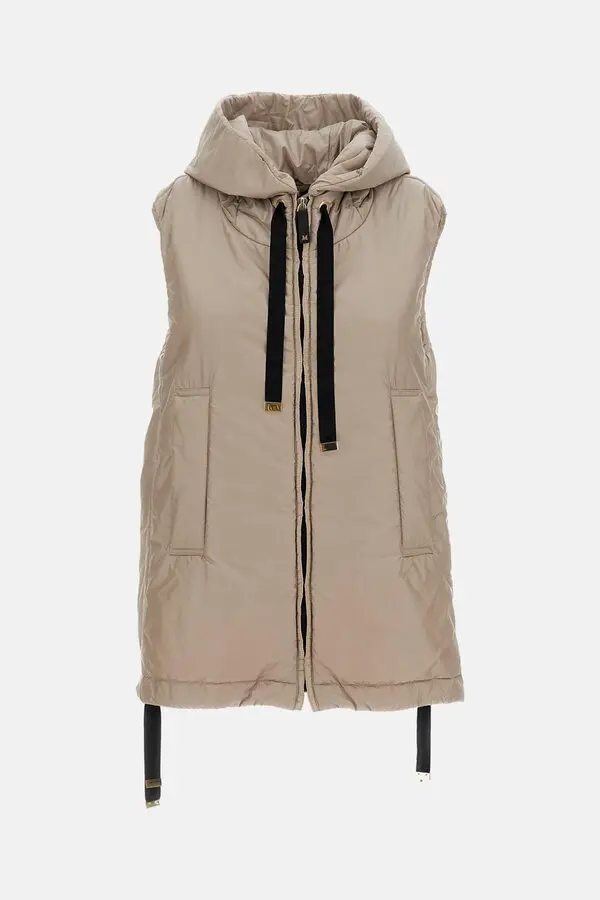 Max Mara Padded Hooded Vest - Beige