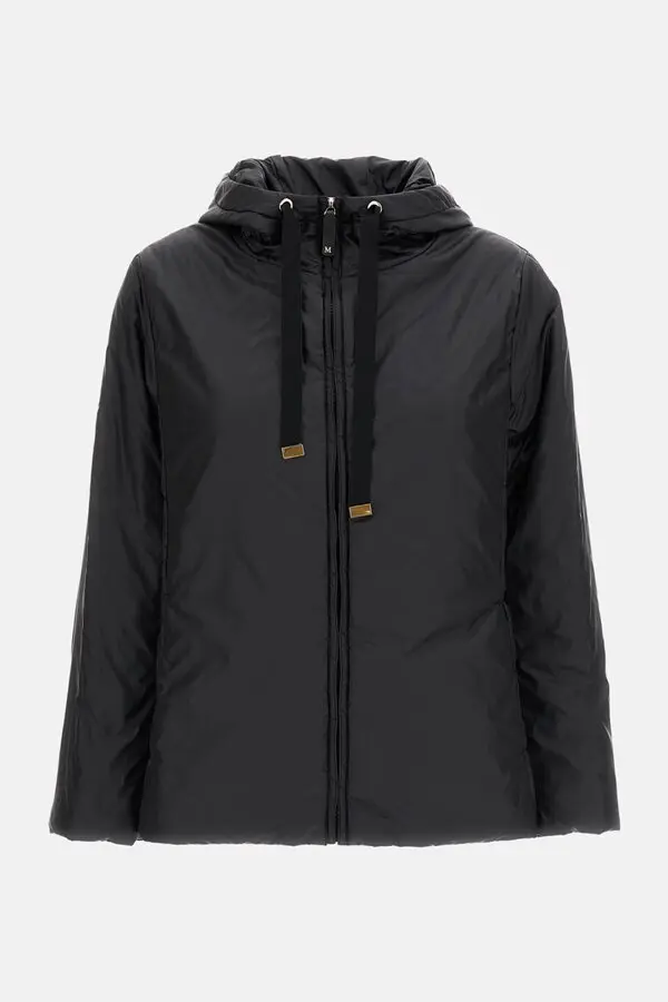Max Mara Hooded Jacket With Cameluxe Padding - Nero