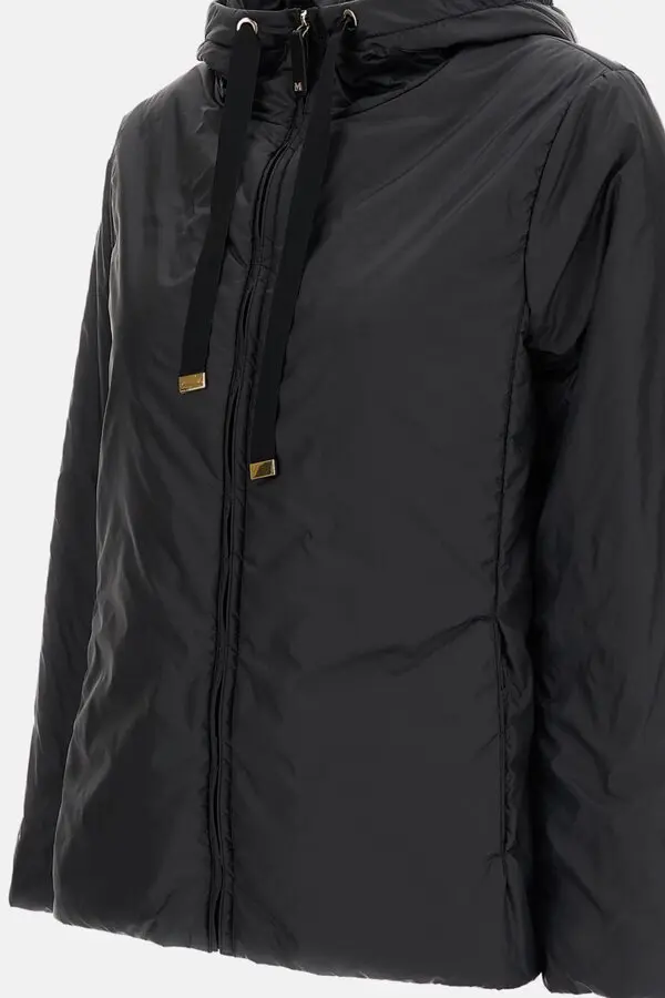 Max Mara Hooded Jacket With Cameluxe Padding - Nero