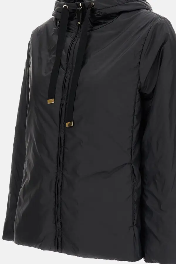 Max Mara Hooded Jacket With Cameluxe Padding - Nero