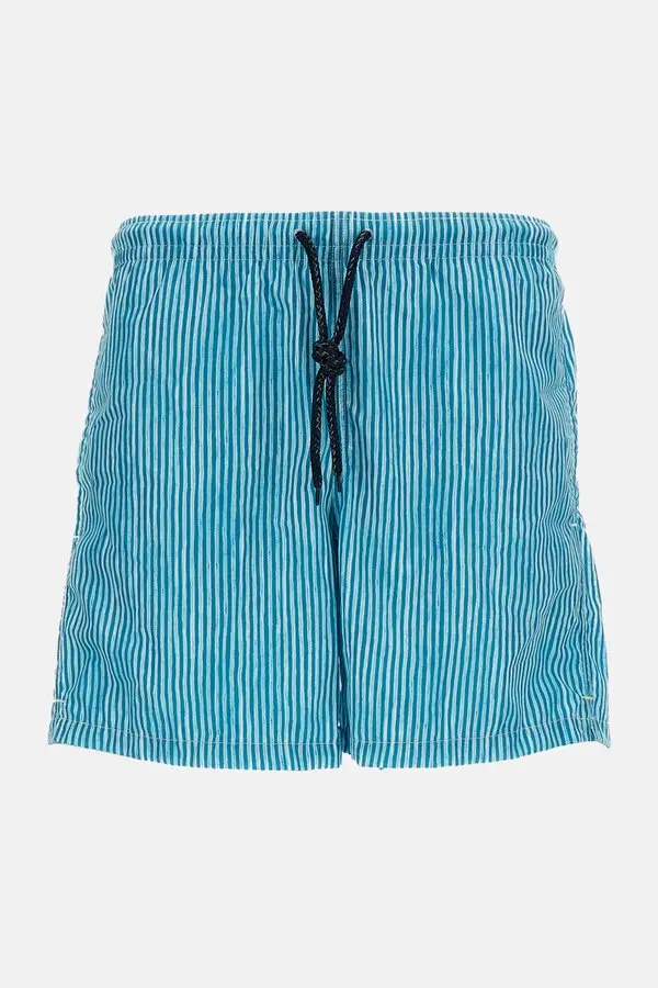 DRUMOHR Swim Shorts With Vertical Stripes And Drawstring Waist - Multicolor