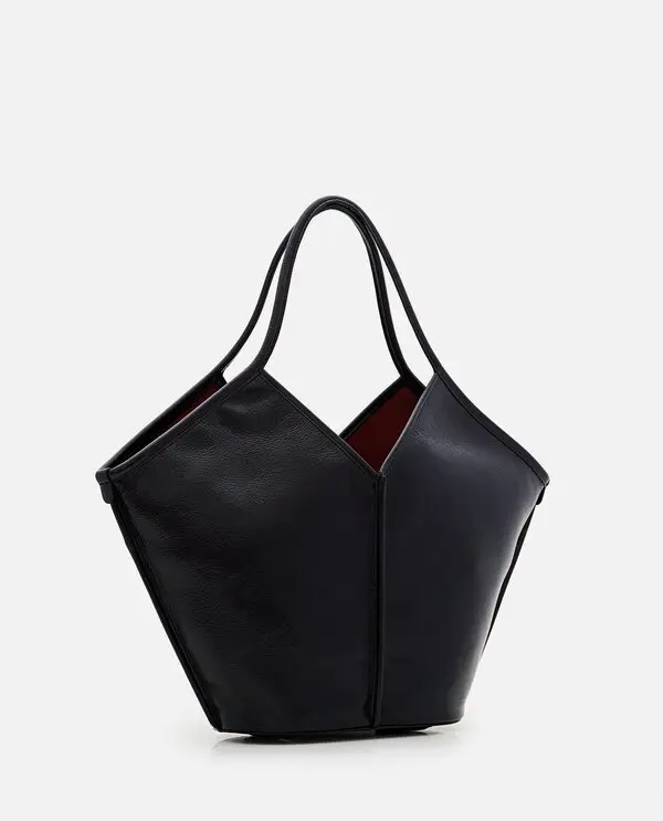 Hereu Calella Distressed Leather Tote Bag - Black