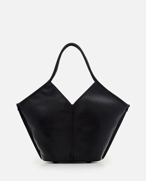Hereu Calella Distressed Leather Tote Bag - Black