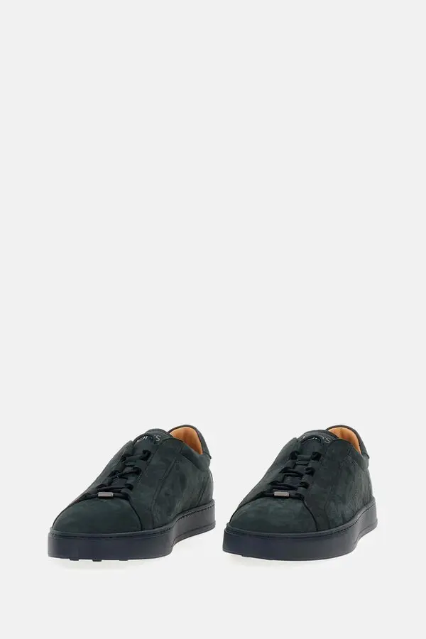 TOD'S Nabuk Lace-up Sneakers - Blu