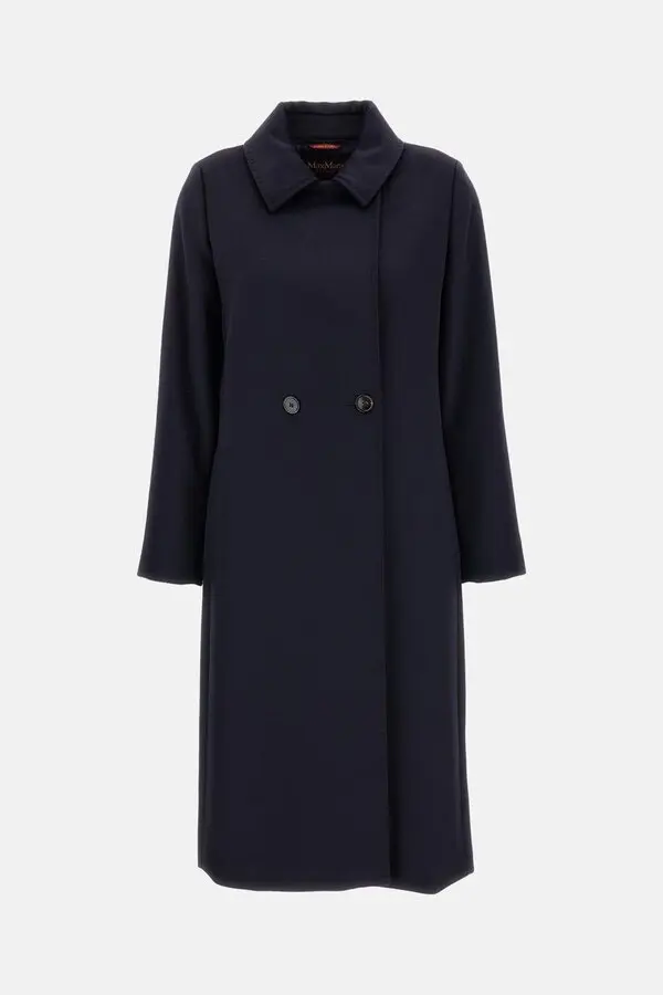 Max Mara Wool Robe Coat - Blu