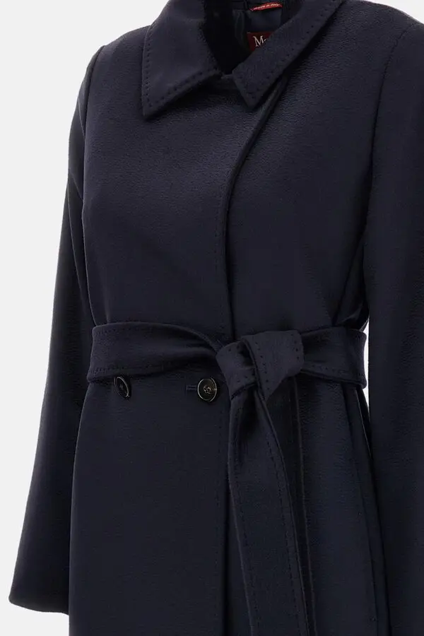 Max Mara Wool Robe Coat - Blu