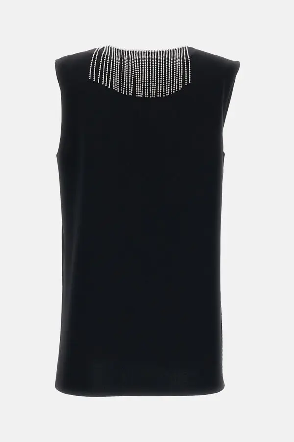 Sportmax Sleeveless Top With Rhinestone Embellishments