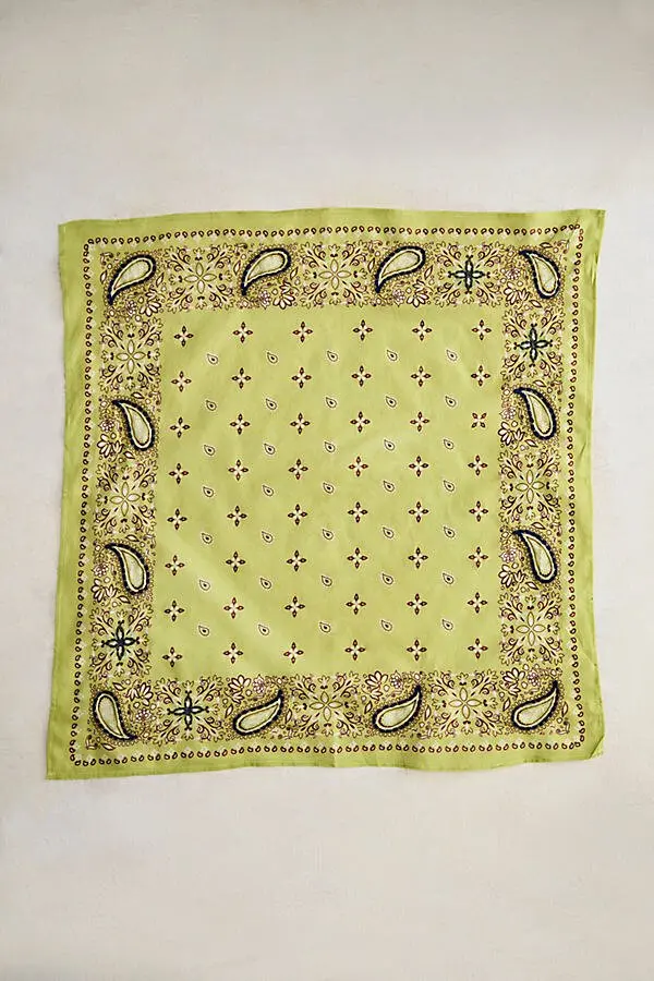 TERRAIN Embroidered Paisley Cotton Bandana