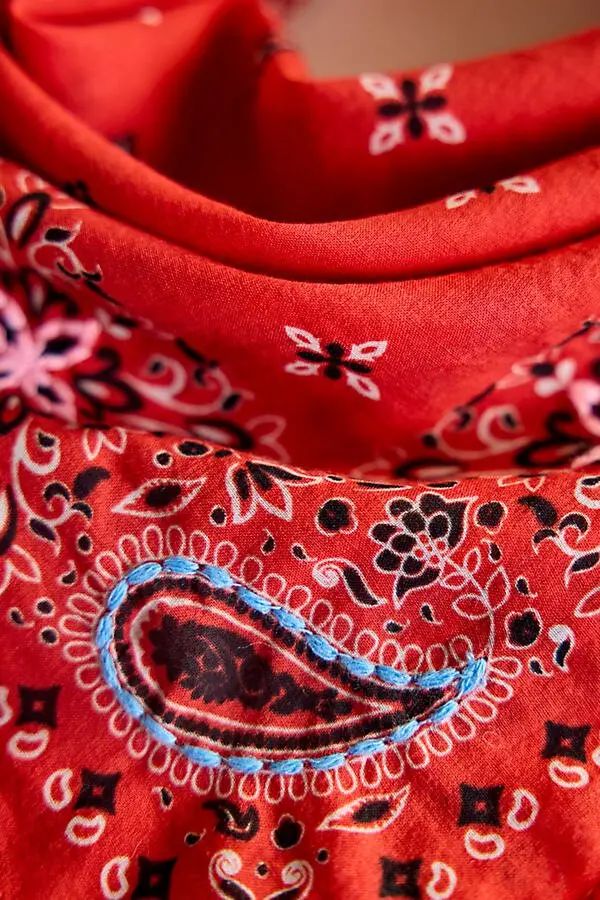 TERRAIN Embroide Paisley Cotton Bandana
