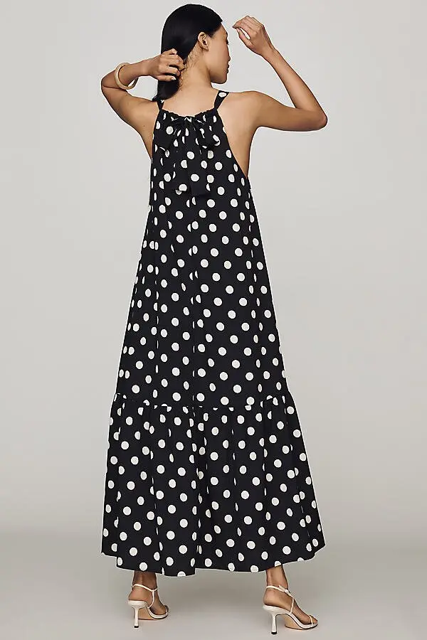 English Factory Polka Dot Halter Dress