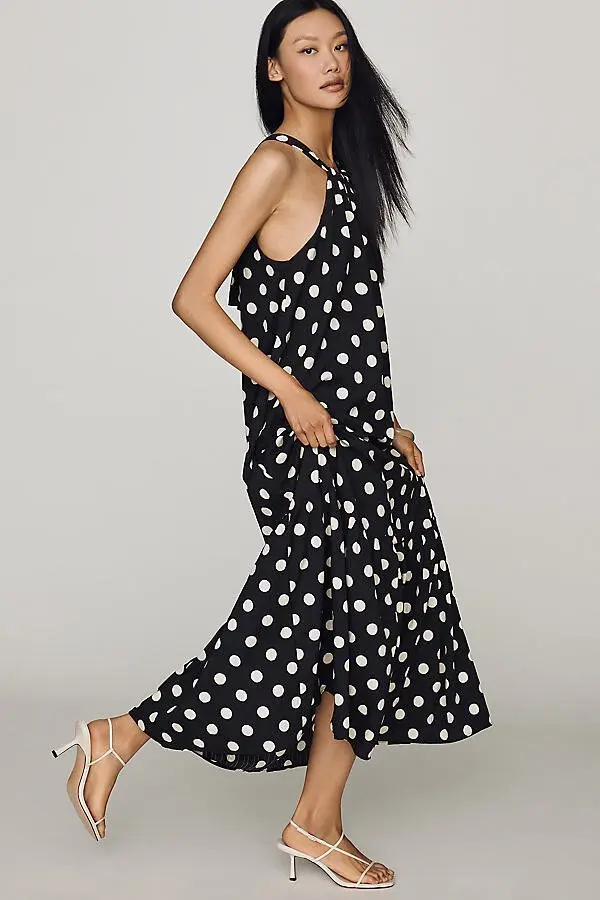 English Factory Polka Dot Halter Dress