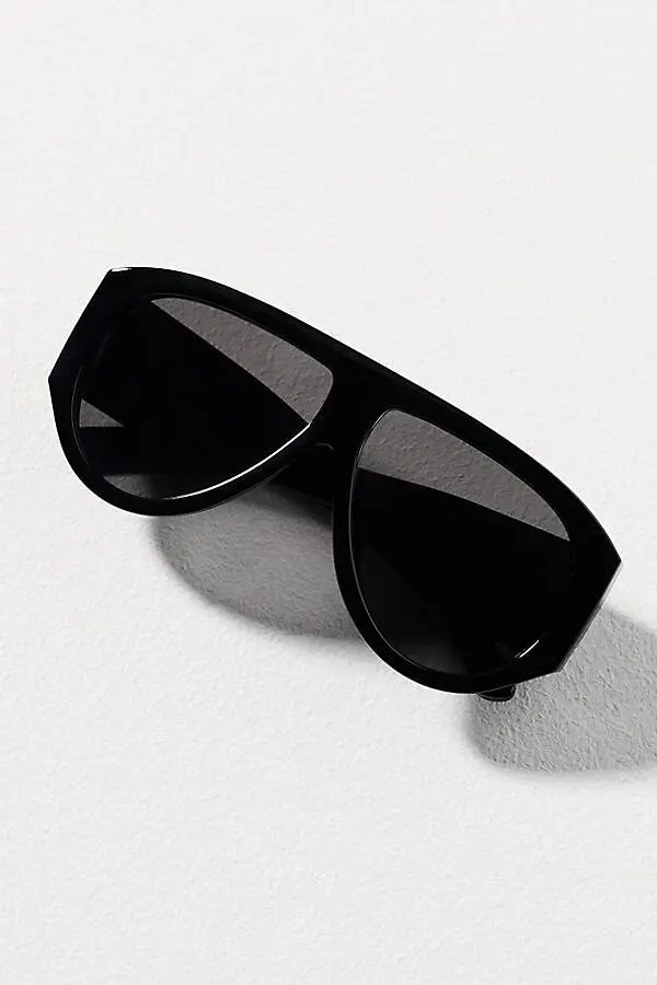 FIFTH & NINTH Naomi Polarized Aviator Sunglasses - Black