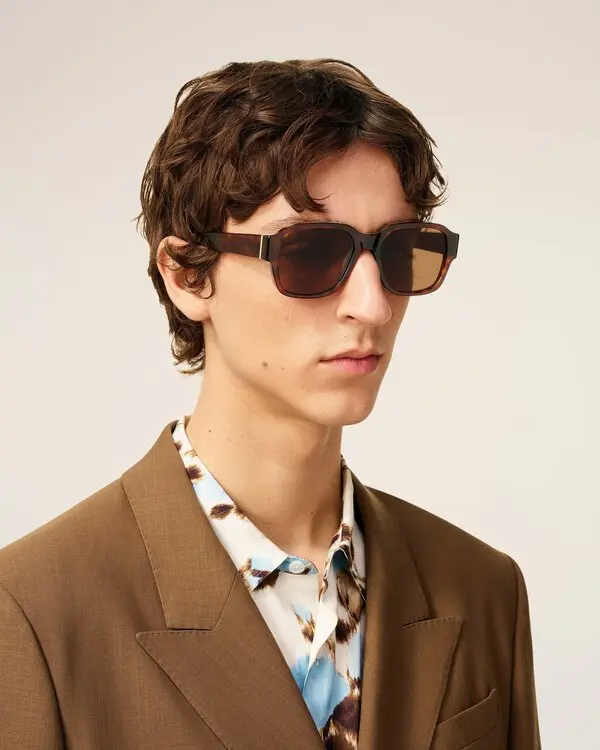 AMI Paris Brown Acetate 75006 Sunglasses Grey