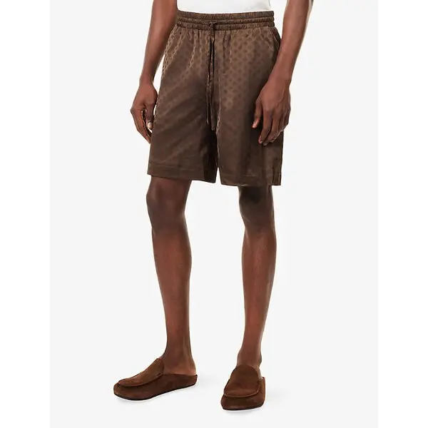 THE COUTURE CLUB Jacquard Pattern Woven Relaxed Fit Shorts