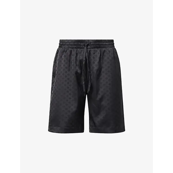 THE COUTURE CLUB Jacquard Pattern Relaxed-fit Woven Shorts