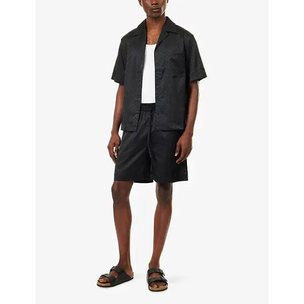 THE COUTURE CLUB Jacquard Pattern Relaxed-fit Woven Shorts