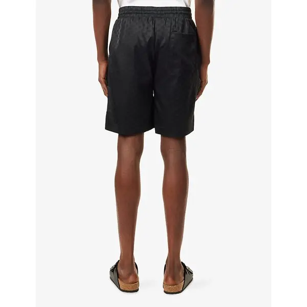 THE COUTURE CLUB Jacquard Pattern Relaxed-fit Woven Shorts