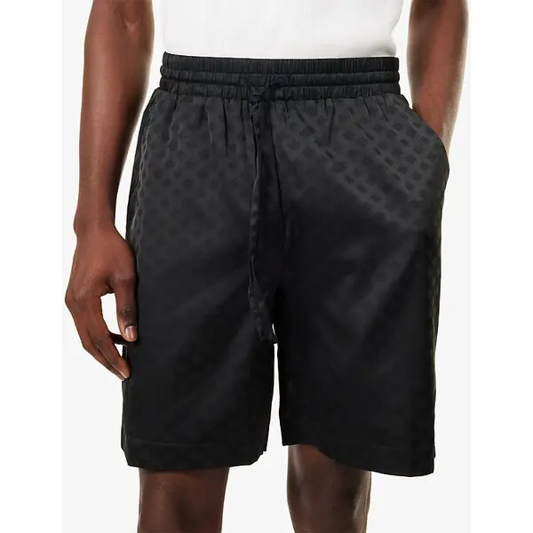 THE COUTURE CLUB Jacquard Pattern Relaxed-fit Woven Shorts