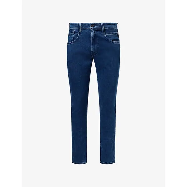 REPLAY Anbass Slim-leg Denim Jeans - Medium Blue