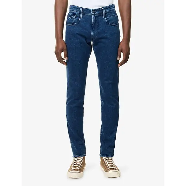 REPLAY Anbass Slim-leg Denim Jeans - Medium Blue