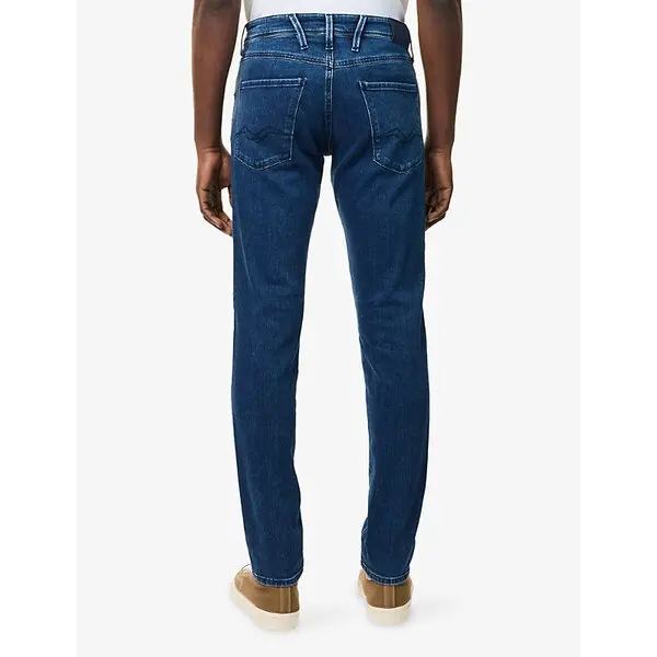 REPLAY Anbass Slim-leg Denim Jeans - Medium Blue
