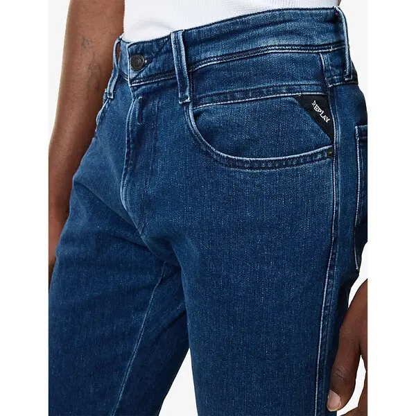 REPLAY Anbass Slim-leg Denim Jeans - Medium Blue