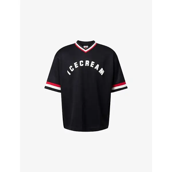 ICECREAM College Contrast-stripe Jersey Top
