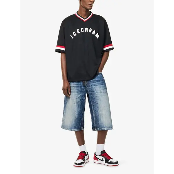 ICECREAM College Contrast-stripe Jersey Top