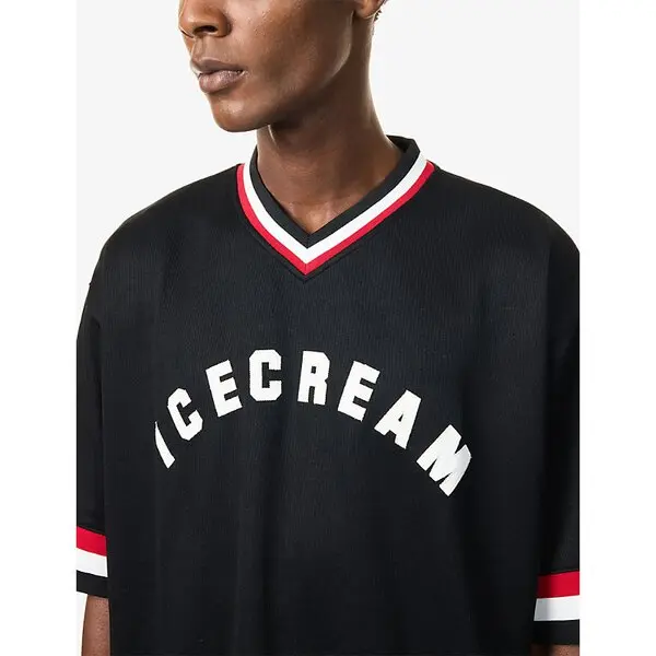 ICECREAM College Contrast-stripe Jersey Top