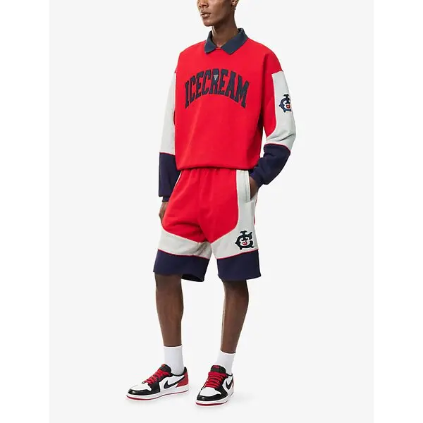 ICECREAM Panelled Cotton-jersey Shorts