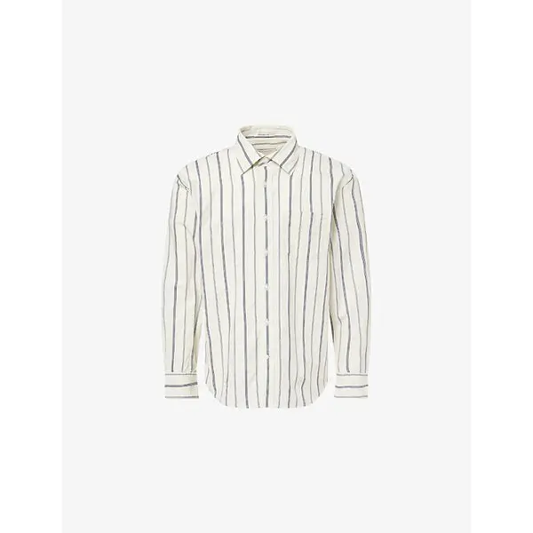 Gant Relaxed-fit Dobby Stripe Cotton Shirt - Sand