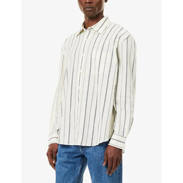 Gant Relaxed-fit Dobby Stripe Cotton Shirt - Sand