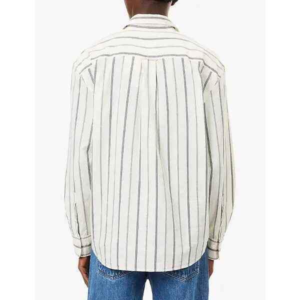 Gant Relaxed-fit Dobby Stripe Cotton Shirt - Sand