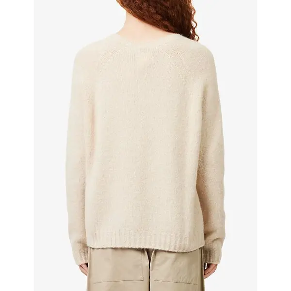 Max Mara Striped Round-neck Knitted Jumper - Sand
