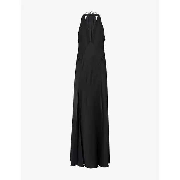 Victoria Beckham Panelled Halterneck Maxi Dress
