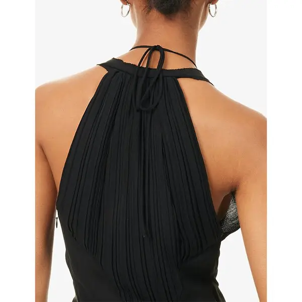 Victoria Beckham Panelled Halterneck Maxi Dress