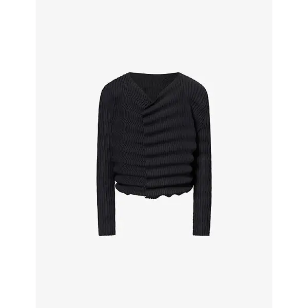 Issey Miyake Pleated Knit Cardigan