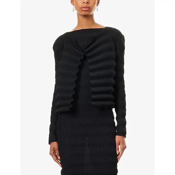 Issey Miyake Pleated Knit Cardigan