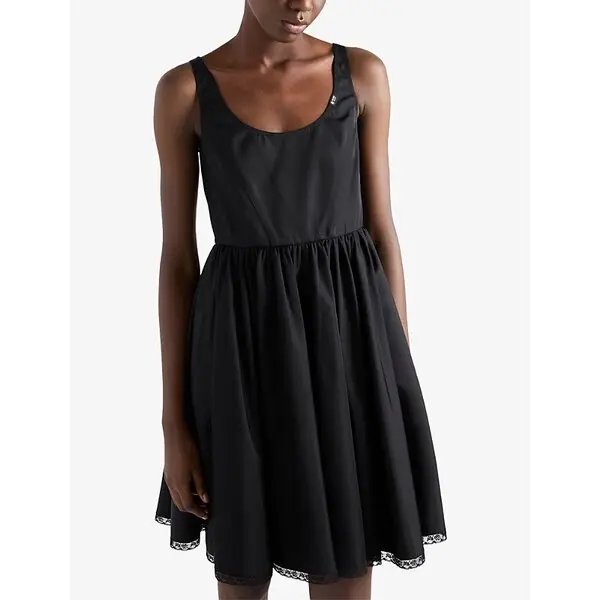 Prada Re-nylon Scoop Neck Mini Dress