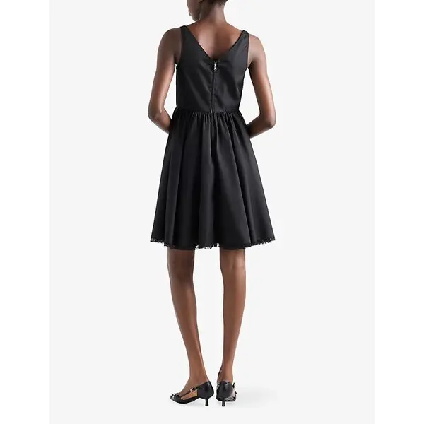 Prada Re-nylon Scoop Neck Mini Dress