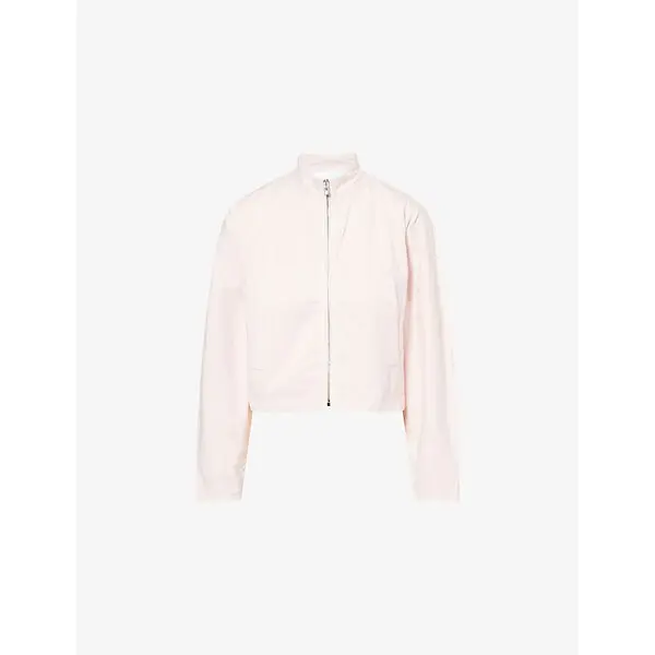 Alaïa Round Stand-collar Cotton Denim Jacket