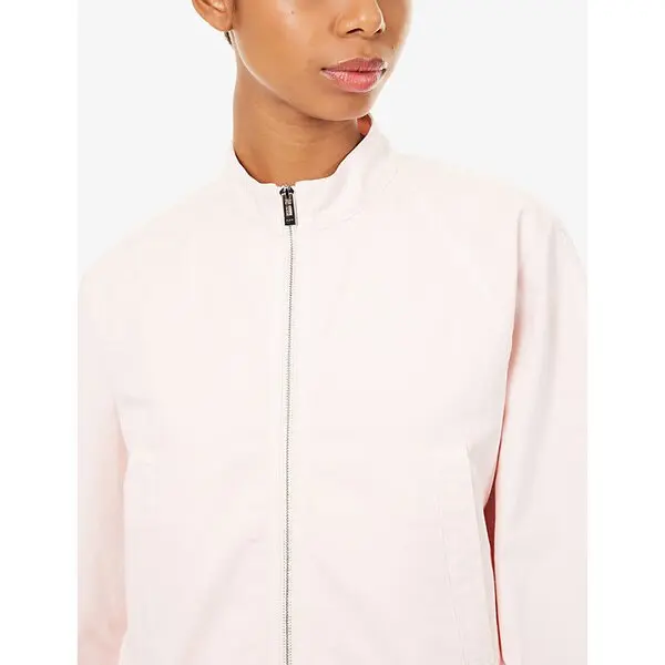 Alaïa Round Stand-collar Cotton Denim Jacket