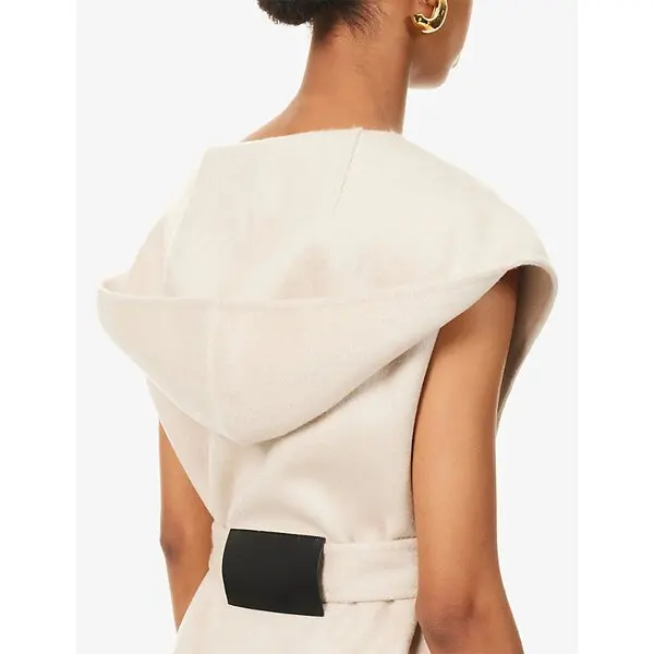 Alaïa Hooded Sleeveless Cashmere Jacket